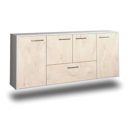 Stil.Zeit Sideboard Escondido | Korpus Weiß | Zeder hängend mit Griffen (180x79x35cm)