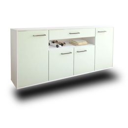 Stil.Zeit Sideboard Lansing | Korpus Weiß | Mint hängend mit Griffen (180x79x35cm)