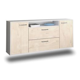 Stil.Zeit Sideboard Thousand Oaks | Korpus Weiß | Zeder hängend mit Griffen (180x79x35cm)