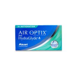 Alcon AIR OPTIX plus HydraGlyde for Astigmatism (3er Packung) Monatslinsen (-10 dpt, Zyl. -1,75, Achse 100 ° & BC 8.7)