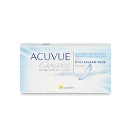 Johnson & Johnson ACUVUE Oasys for Astigmatism (6er Packung) 2-Wochen-Linsen (-3.25 dpt, Zyl. -1,75, Achse 70 ° & BC 8.6) mit UV-Schutz