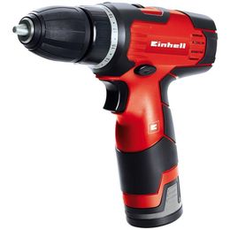 Einhell Akku-Bohrschrauber TH-CD 12-2 Li, max. 1300 U/min, inkl. Akku, Schnellladegerät und Koffer, rot|schwarz