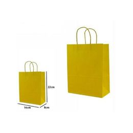 Meditrade GmbH Trade Shop Traesio - set 5 stück geschenktüten papiertüten gelb 22X16X8CM 68469