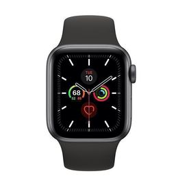 Apple Watch (Series 5) 2019 GPS + Cellular 40 mm - Aluminium Space Grau - Sport loop Schwarz