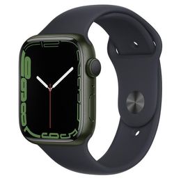 Apple Watch (Series 7) 2021 GPS 45 mm - Aluminium Grün - Sportarmband Schwarz