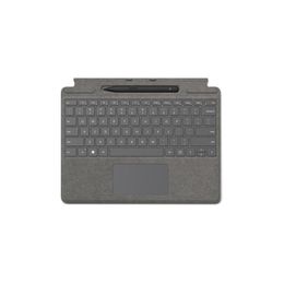 Microsoft Tastatur AZERTY Französisch Wireless mit Hintergrundbeleuchtung Surface Pro X / 8 / 9 Signature Keyboard + Slim Pen