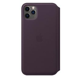 Apple-Folio Hülle iPhone 11 Pro Max - Leder Aubergine