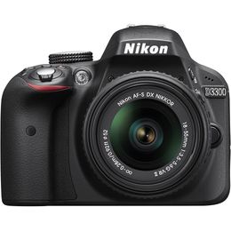 Nikon Spiegelreflexkamera Nikkon D3300 - Schwarz + Objektiv Tamron AF 18-200 mm