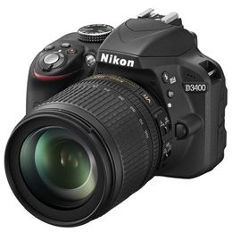 Spiegelreflexkamera Nikon D3400 - Schwarz + Nikkor AF-S DX VR 18-105 mm 1: 3,5-5,6 G ED-Objektiv