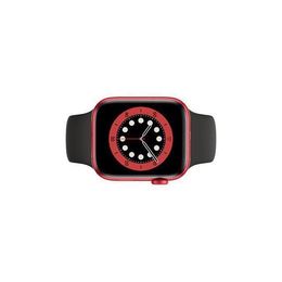 Apple Watch (Series 7) 2021 GPS 41 mm - Aluminium Rot - Sportarmband Schwarz