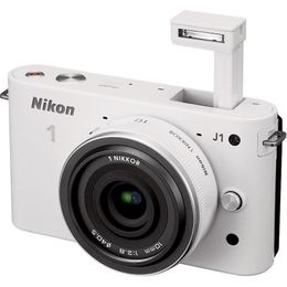 Hybrid - Nikon 1 J1 Weiß Objektiv Nikon 1 Nikkor VR 10-30mm f/2.8