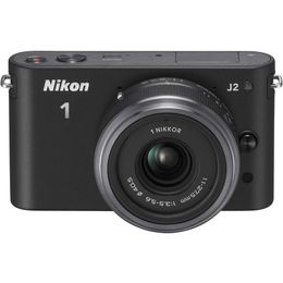 Hybrid-Kamera Nikon 1 J2 Schwarz + Objektiv Nikkor 11-27,5 mm f/3.5-5.6