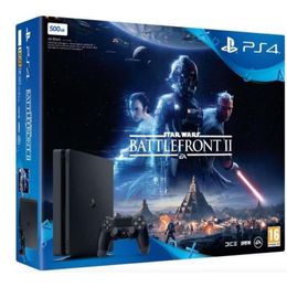 Sony PlayStation 4 Slim 500GB - Schwarz + Star Wars Battlefront II