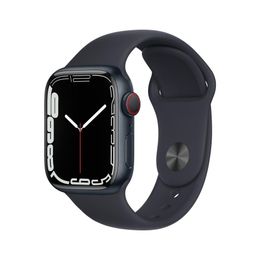 Apple Watch (Series 7) 2021 GPS 41 mm - Aluminium Schwarz - Sportarmband Schwarz