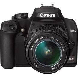 Spiegelreflexkamera - Canon EOS 1000D Schwarz + Objektivö Canon EF-S 18-55mm f/3.5-5.6 IS