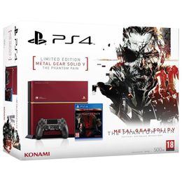 Sony PlayStation 4 500GB - Rot - Limited Edition Metal Gear Solid V + Metal Gear Solid V: The Phantom Pain