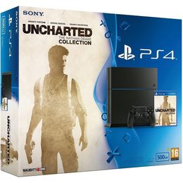 Sony PlayStation 4 500GB - Schwarz + Uncharted: The Nathan Drake Collection