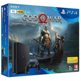 Sony PlayStation 4 Slim 1000GB - Schwarz + God of War