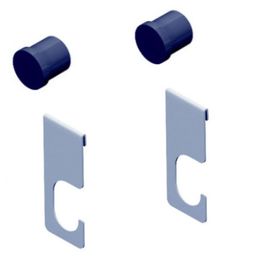 Twin Rohrhalter weiß (Endkappen für Rundrohr) - Element System