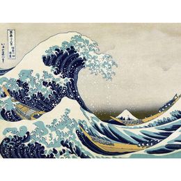 Close Up Hokusai Great Wave off Kanagawa Kunstdruck Papier 250 gr. matt