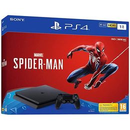 Sony PlayStation 4 Slim 1000GB - Schwarz + Marvel's Spider-Man