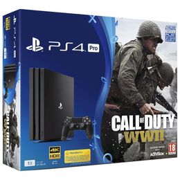 Sony PlayStation 4 Pro 1000GB - Schwarz + Call of Duty: WWII