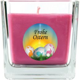 Duftkerze als Ostergeschenk ( Lavendel-Duft ), Design: Ostereier - Kerze als Osterdeko - 190g. Wachs mit ca. 50 Stunden Brenndauer - Lila