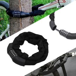 HENGDA - Fahrradschloß Mit Stahlkettengliedern Motorradschloß Schwarz Kombinations 120cm