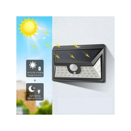 Meditrade GmbH Trade Shop Traesio - led-flutlicht mit solarpanel 24 led-dämmerungsbewegungssensor