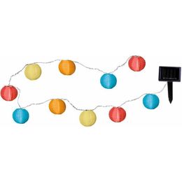 STAR TRADING Best Season 477-14 LED-Solarlichterkette Ball Multi, 10-teilig, 2,7 m Farbe: cool weiß