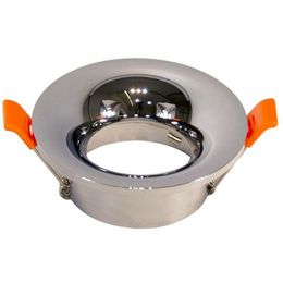 Fester runder Downlight-Ring für dichroitische Glühbirne GU10 / MR16 Farbe Chrom - Chrom