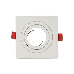 Premium quadratisches schwenkbares Downlight für GU10 / MR16 Farbe Weiß - Weiß