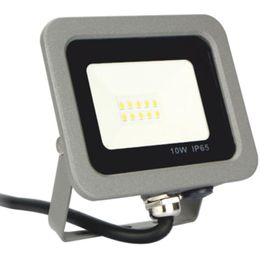 Silver - LED-Strahler silber Elektronik Schmiede+Projektor ips 65 10w - 5700k kühles Licht - 800lm graue Farbe