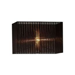 Inspired Diyas - Florence - Rechteck Organza Shade, 400x210x260mm, schwarz, für Stehlampe