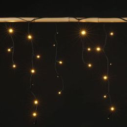 BURI LED Lichtervorhang 3,5m warmweiß Lichterkette Weihnachtensdeko Aussenbeleuchtung
