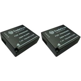 TRADESHOP 2x Trade-shop Kamera Li-Ion Akku 7,4V / 750mAh kompatibel mit Panasonic Lumix DC-G110V DC-G110W DC-G110 DC-TZ96EG DC-TZ97 DC-GX9 DC-LX100 ii DC-ZS70GK