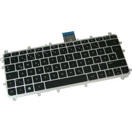 TRADESHOP Trade-shop - Original Tastatur mit silbernem Rahmen qwertz Deutsch für hp Pavilion x360 11-n010dx 11-N014TU 11-N029TU 11-N030TU PK131501A10