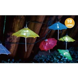 BURI LED-Solar-Lichterkette Cocktailschirm bunt Partybeleuchtung Dekolicht Gartendeko