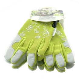 Blackfox - Garten - Handschuhe Lady´s Line jardy Lime mit Blumendruck Größe 7/S