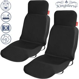 Kingsleeve Sitzschoner Universal Wasserabweisend Pflegeleicht 600D Oxford Atmungsaktiv Schonbezug Autositzbezug Werkstattschoner Auto Vordersitze 2x