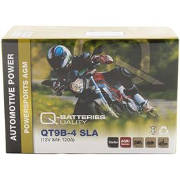 Q-Batteries QT9B-4 AGM Motorradbatterie 12V 8Ah 120A inkl. 7,50€ Pfand