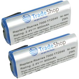 TRADESHOP Trade-shop - 2x akku 900mAh/2,4V/2Wh für Philips Bodygroom Series 3000 5000 7000 TT2040/32 TT2030 TT2029 BG2024/32 BG2026/32 BG2036/32 BG2040/34