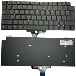 TRADESHOP Trade-shop - Original Laptop Notebook Tastatur Deutsch qwertz Schwarz ohne Rahmen kompatibel mit Dell Latitude 13 7310, 7320