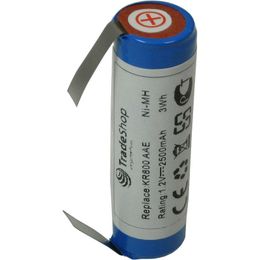 TRADESHOP Trade-shop - Premium Ni-MH Akku 1,2V 2500mAh für Haarschneider Wella Contura HS40 Tondeo Eco xs Black Velvet - 3711 Silver - 3268 Eco s 3108 Moser