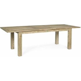 Bizzotto Ausziehbarer Tisch Montevideo aus recyceltem Teakholz für den Garten 200/260x100 cm