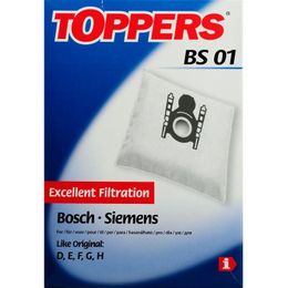 Staubsaugerbeutel BS01 für Siemens / Bosch Staubsauger Typ: d / e / f / g / h / kompatibel Swirl S67 - Toppers