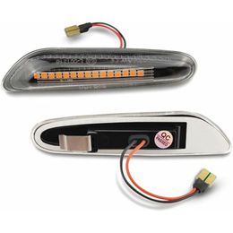 BM VV Dynamische Blinker-LED, fließende sequentielle Seitenmarkierungsleuchte, vorderer Kotflügel-Blinker, Ersatz für E82, E88, E90, E91, E92, E93,