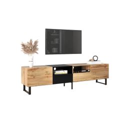 HAUSS SPLOE TV-Schrank LED-TV-Schrank TV-Tisch Beistellschrank Sideboard (geräumiger Stauraum