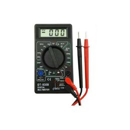 Meditrade GmbH Trade Shop Traesio - digitales multimeter-testgerät mit professionellen volt-ampere-messleitungen DT-830 b