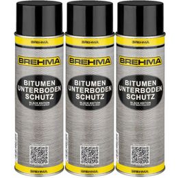 3x Bitumen Unterbodenschutz Black Edition 500ml Steinschlagschutz Spray schwarz